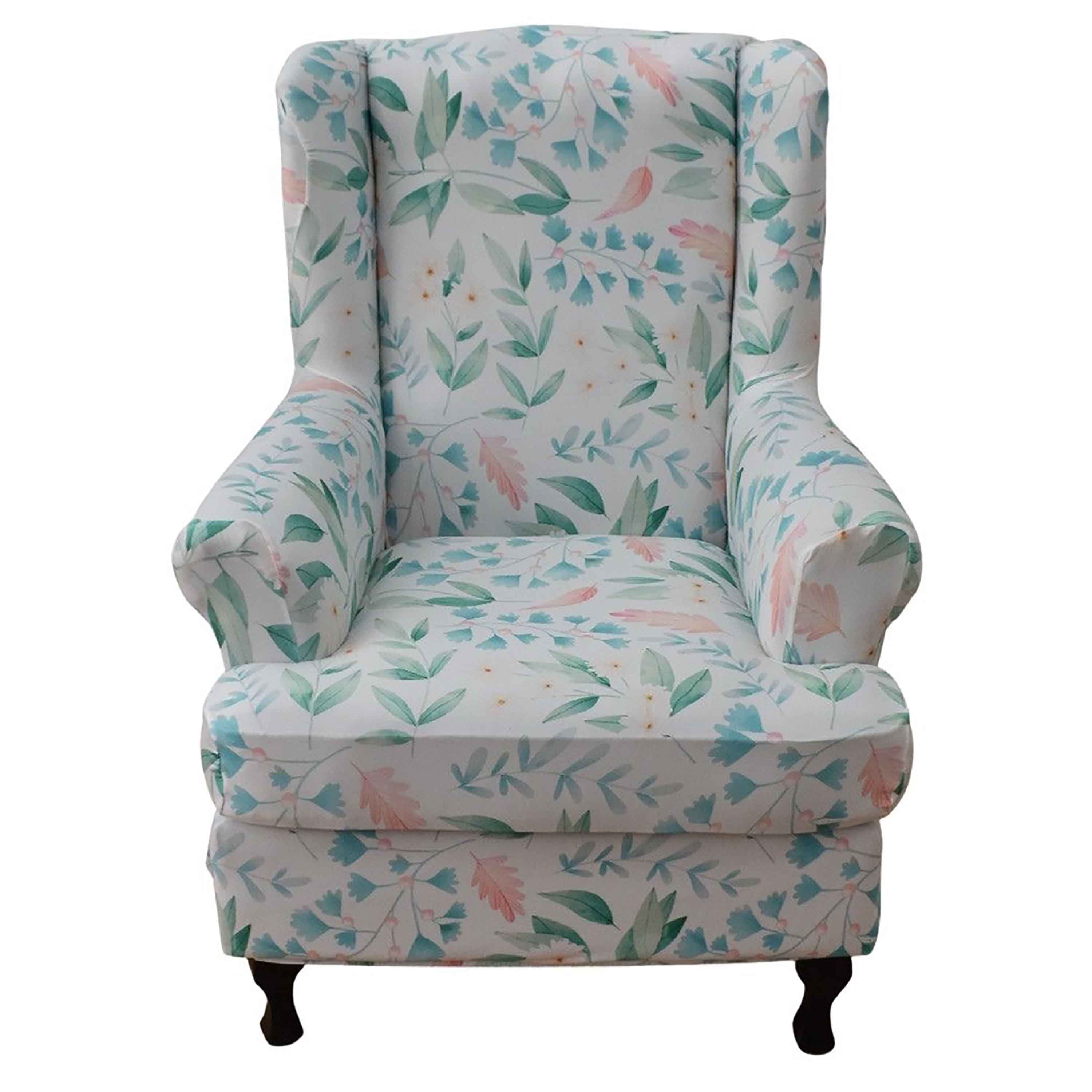 Wingback Chair Slipcover, wing back chair covers with arms, Stretch ...