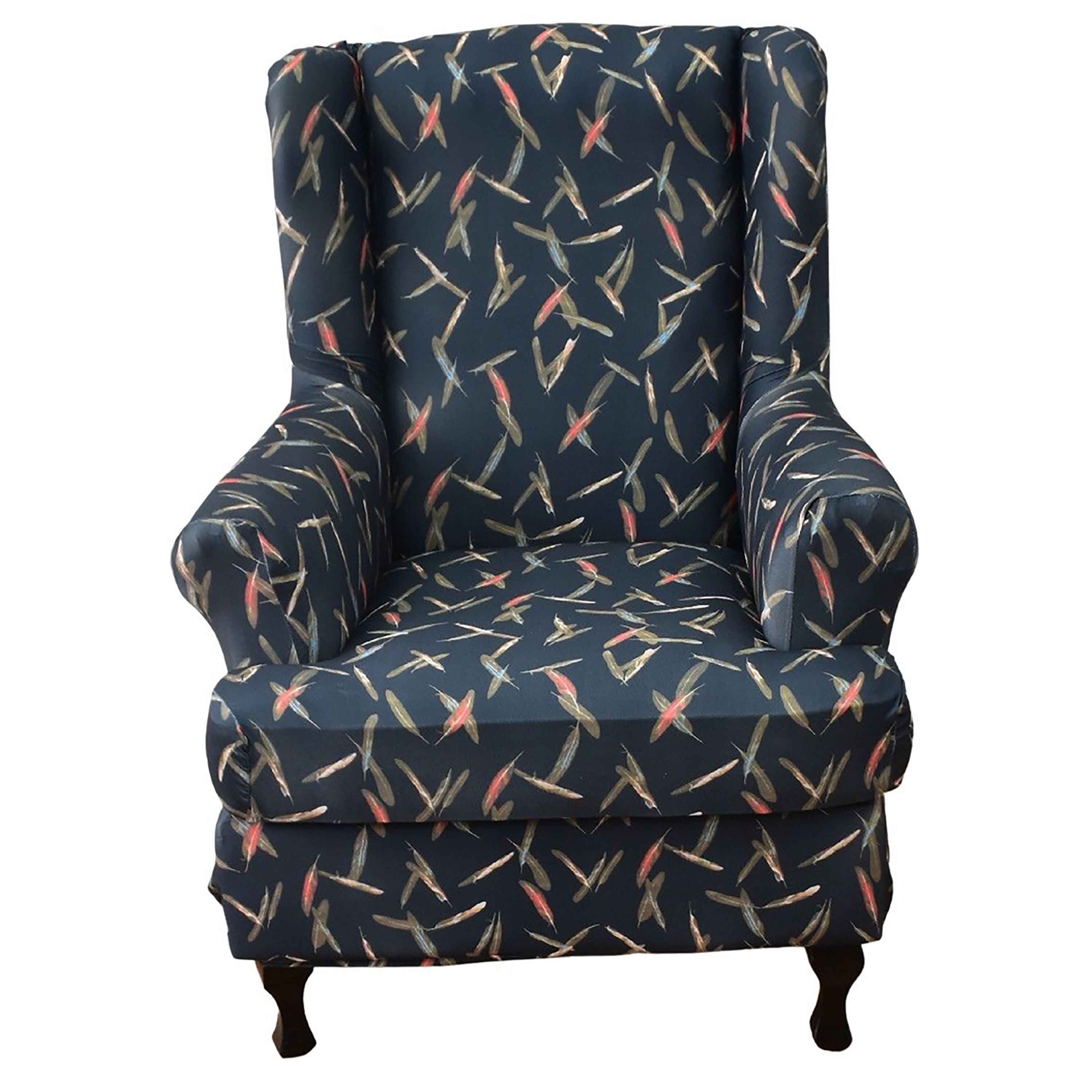 Wingback Chair Slipcover, wing back chair covers with arms, Stretch ...