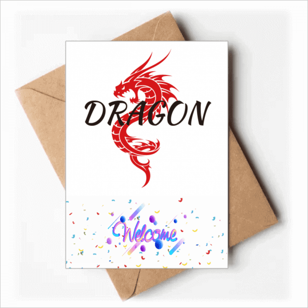Winged Animal Myth Dragon East West Welcome Back Greeting Cards ...