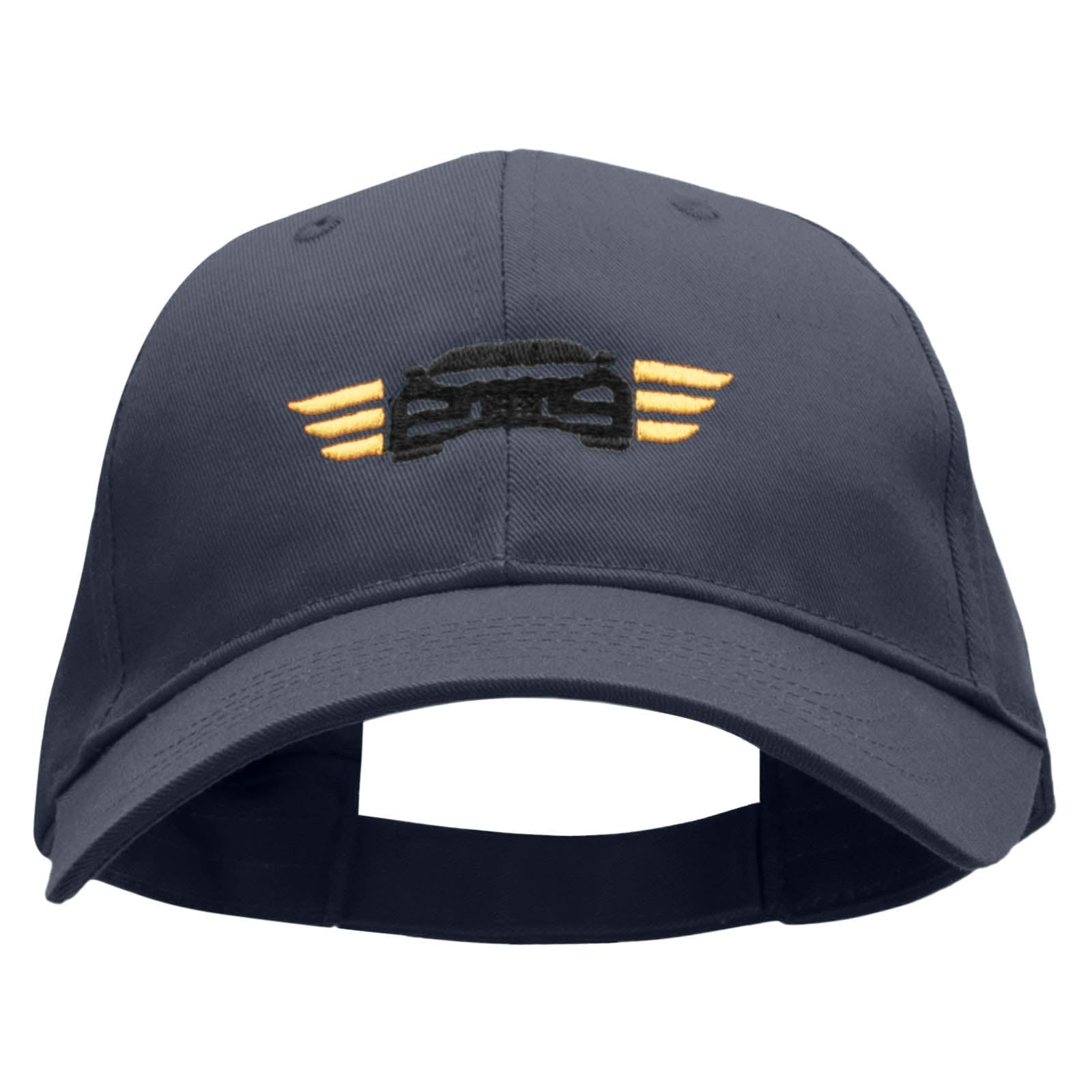 Winged Auto Embroidered Low Profile Organic Cotton Cap - Navy OSFM - Walmart.com
