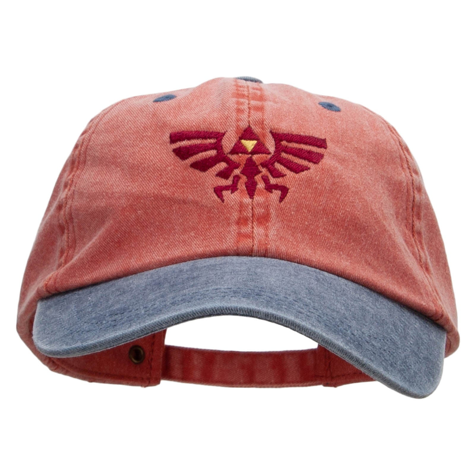 Winged Crest Embroidered Pigment Dyed Wash Caps - Orange Navy OSFM ...