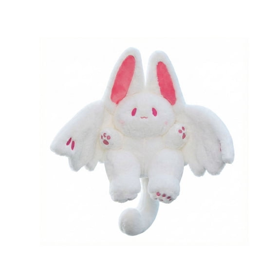 Winged "Flying White Rabbit" Bat Plush - Adorable Rabbit-Bat Hybrid ...