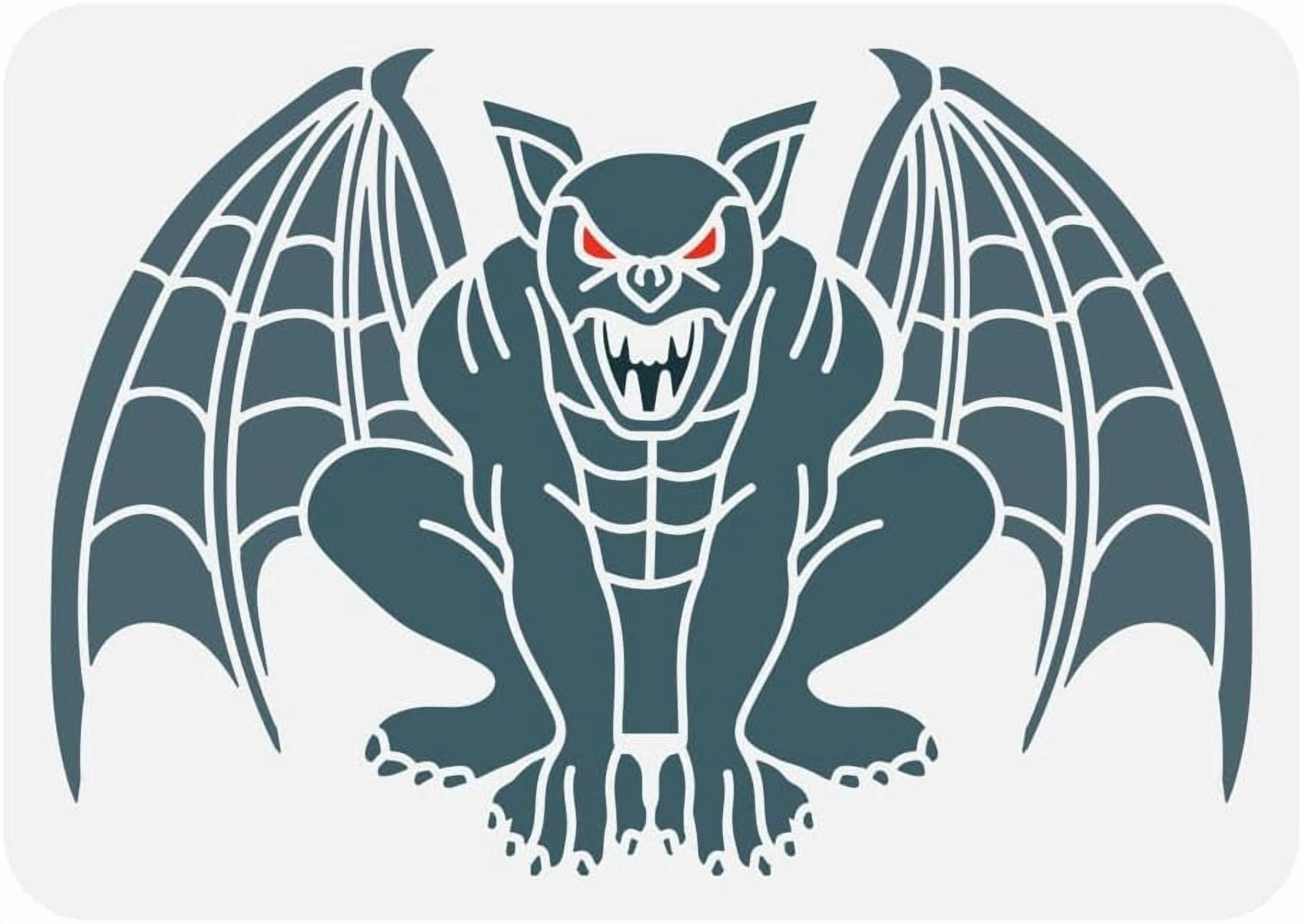 Winged Gargoyle Painting Stencil 8.3x11.7 inch Gargoyle Painting ...