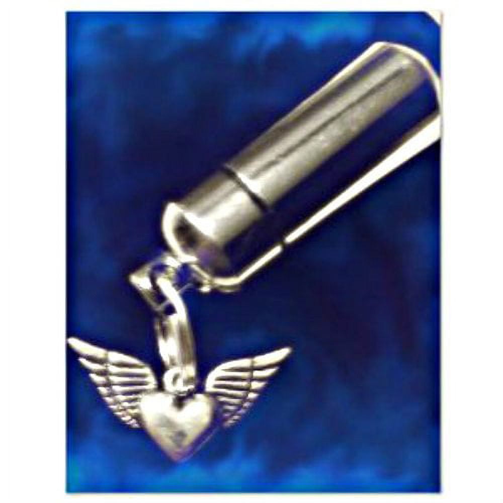 Winged Heart Anointing Oil Vial / Keychain with Laser Engraved Heart ...