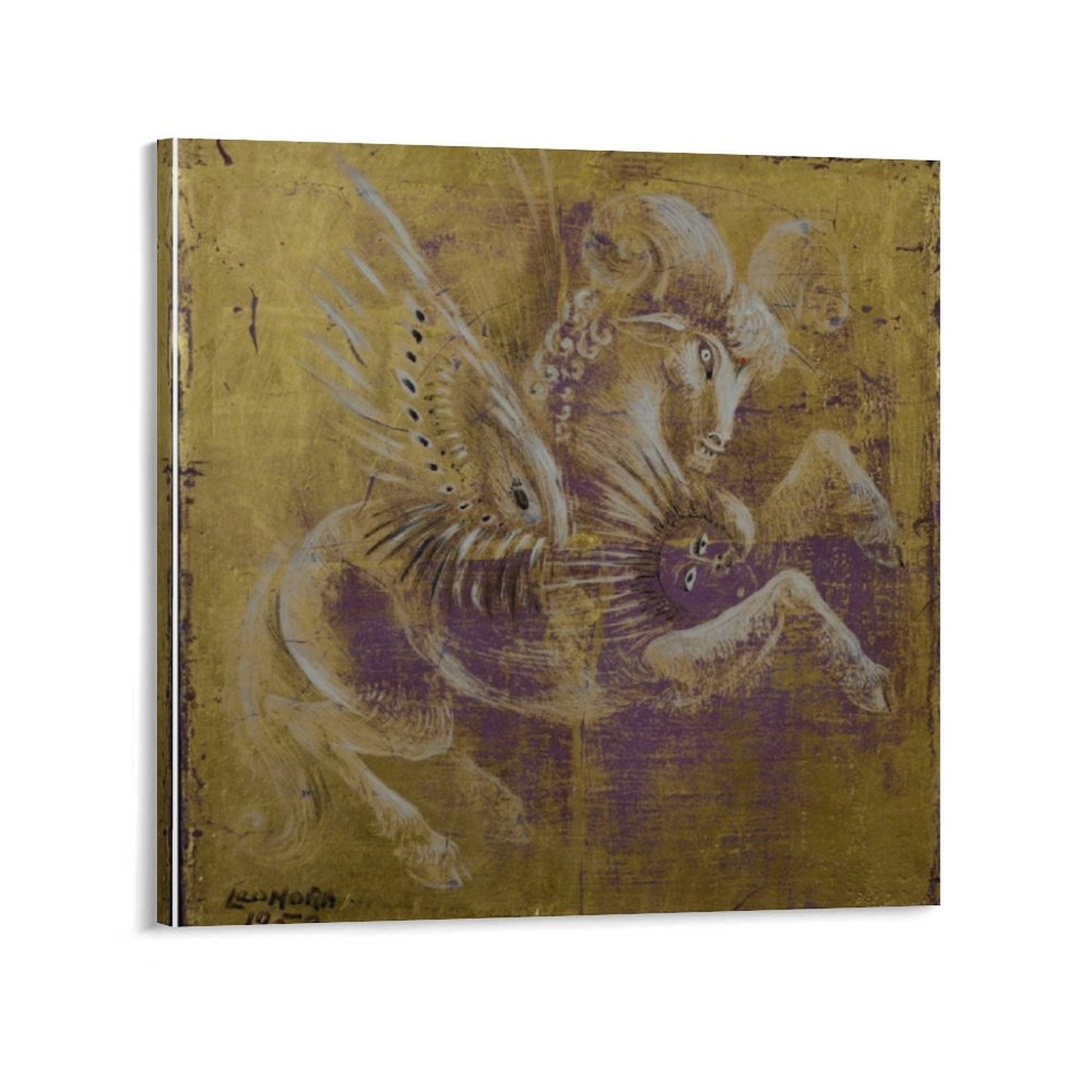 Winged Ram 1959 by Leonora Carrington Painting Canvas Wall Art Poster ...