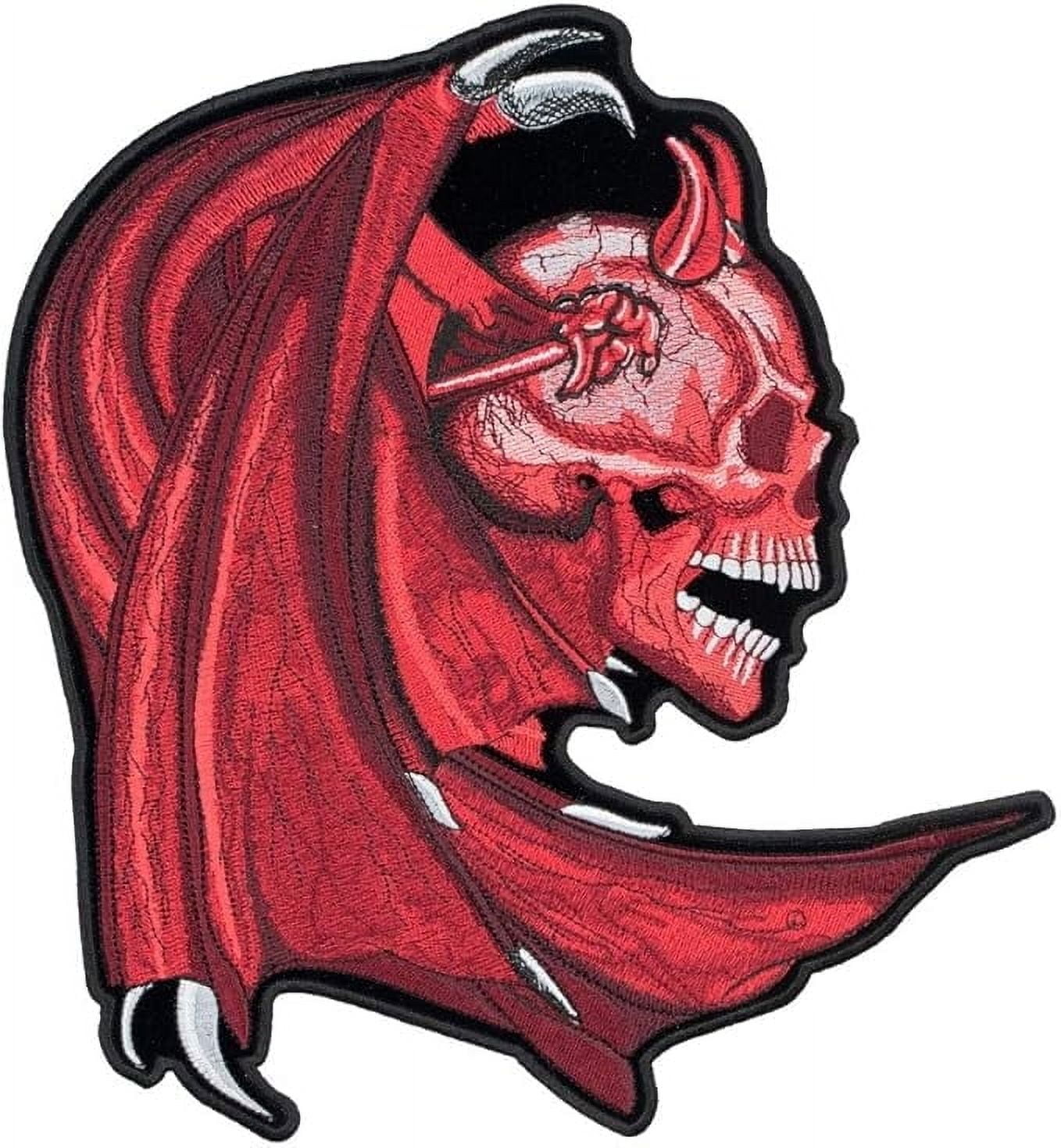 Winged Red Devil Skull Patch, Large Size - Walmart.com