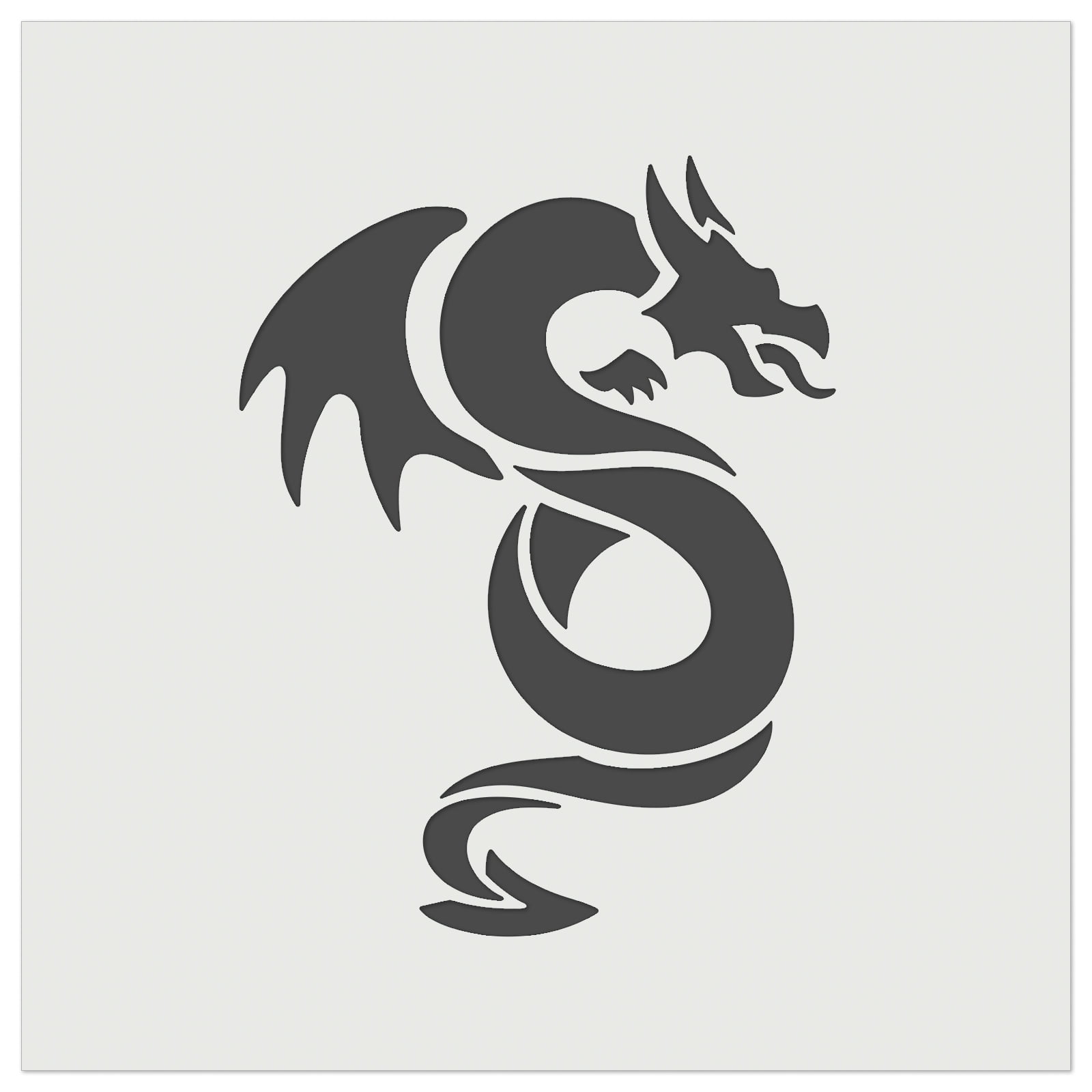 Winged Serpent Dragon DIY Cookie Wall Craft Stencil - 3.5 Inch ...