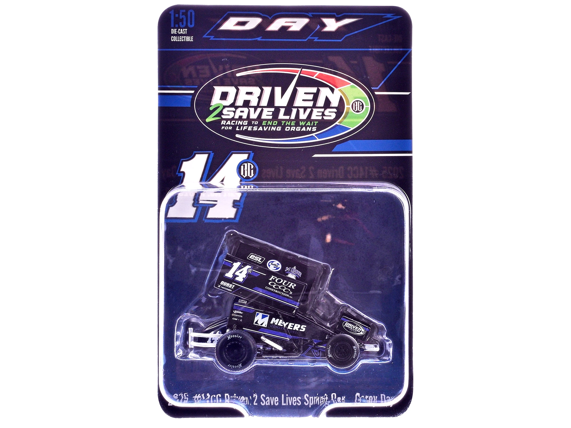 Winged Sprint Car #14CC Corey Day (Blue Version) "Driven 2 Save Lives ...