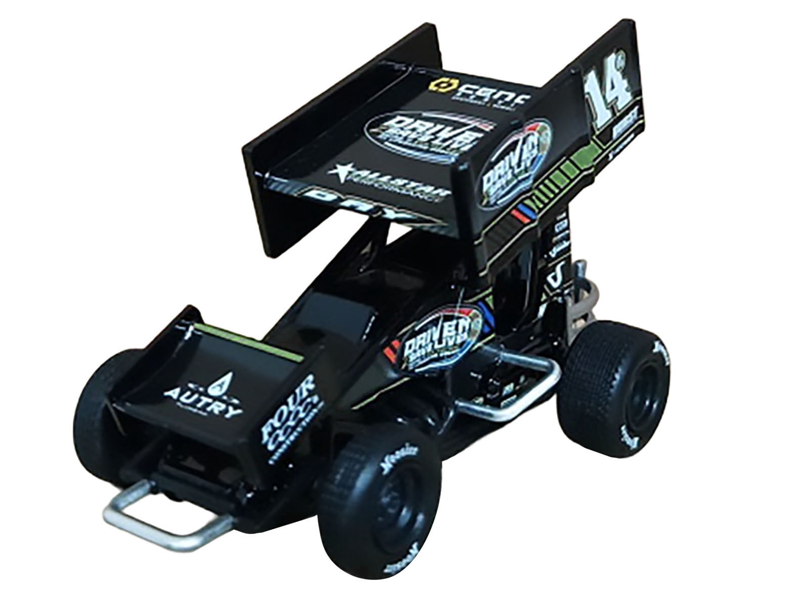 Winged Sprint Car #14CC (Green Version) "Driven 2 Save Lives" Jason ...