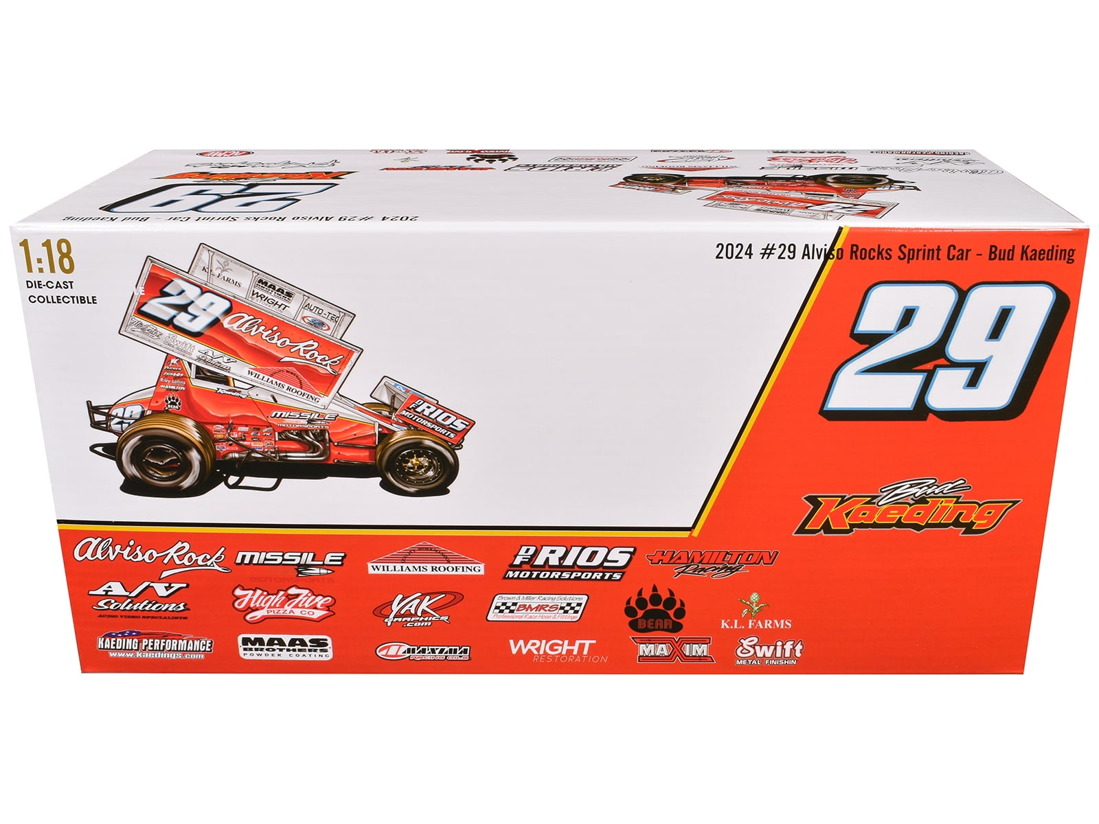 Acme A1824007 Winged Sprint Car No.29 Bud Kaeding Missile Motorsports ...