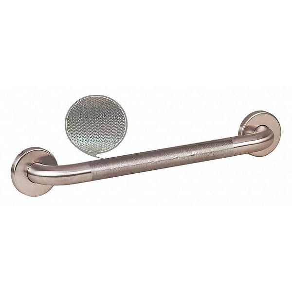 Wingits Knurled Premium Grab Bar, 24" L, Stainless Steel, Satin ...