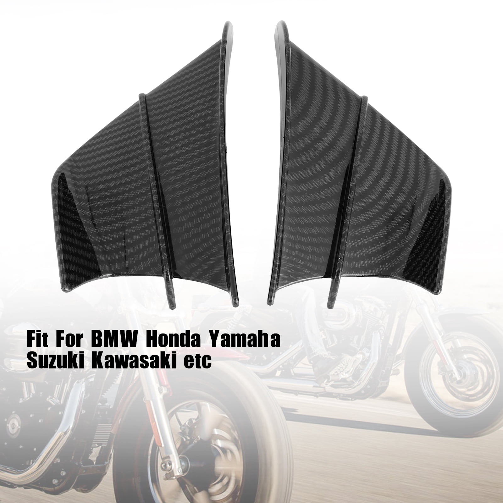 Winglet Wind Fin Aerodynamic Kit Spoiler Trim Cover For Motorcycle ...