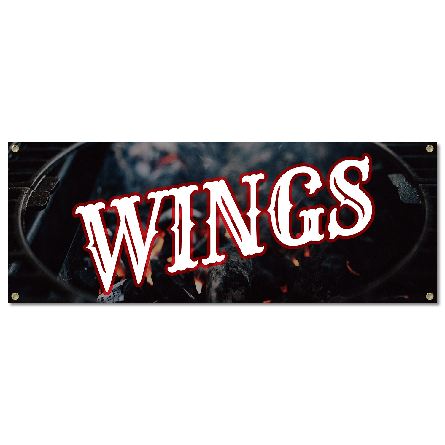 Wings | 18" X 48" Banner | Outdoor Vinyl Sign With Grommets | Hot ...