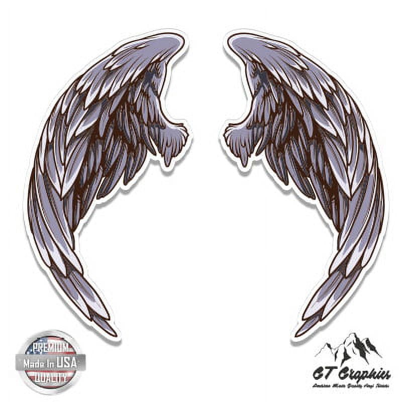 Wings - 8" Vinyl Sticker - For Car Laptop I-Pad - Waterproof Decal ...