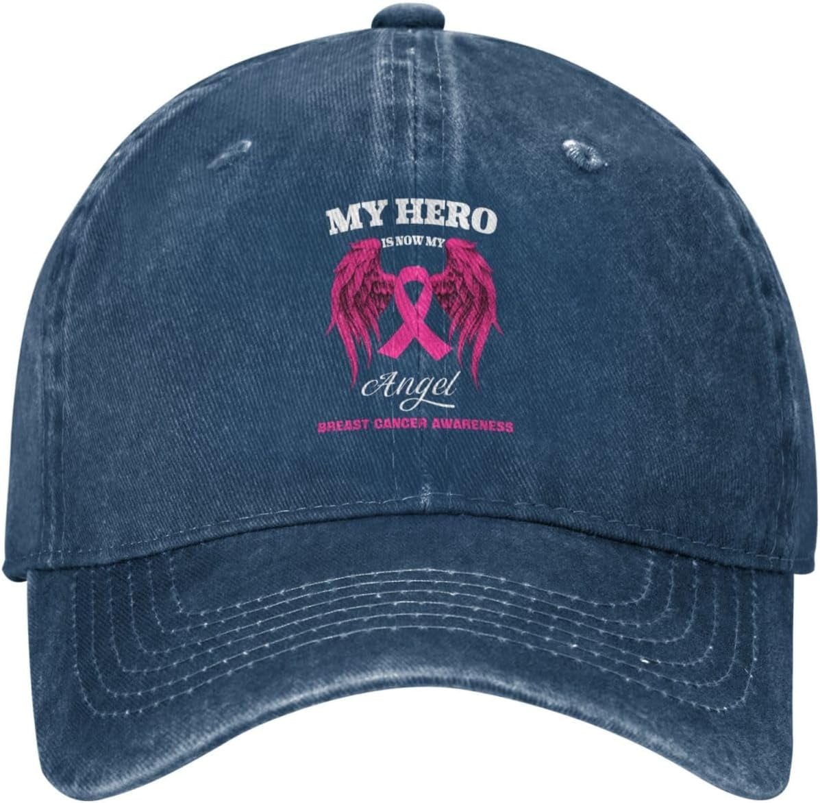 Wings Angel Breast Cancer Awareness Baseball Caps Demin Hat Vintage ...