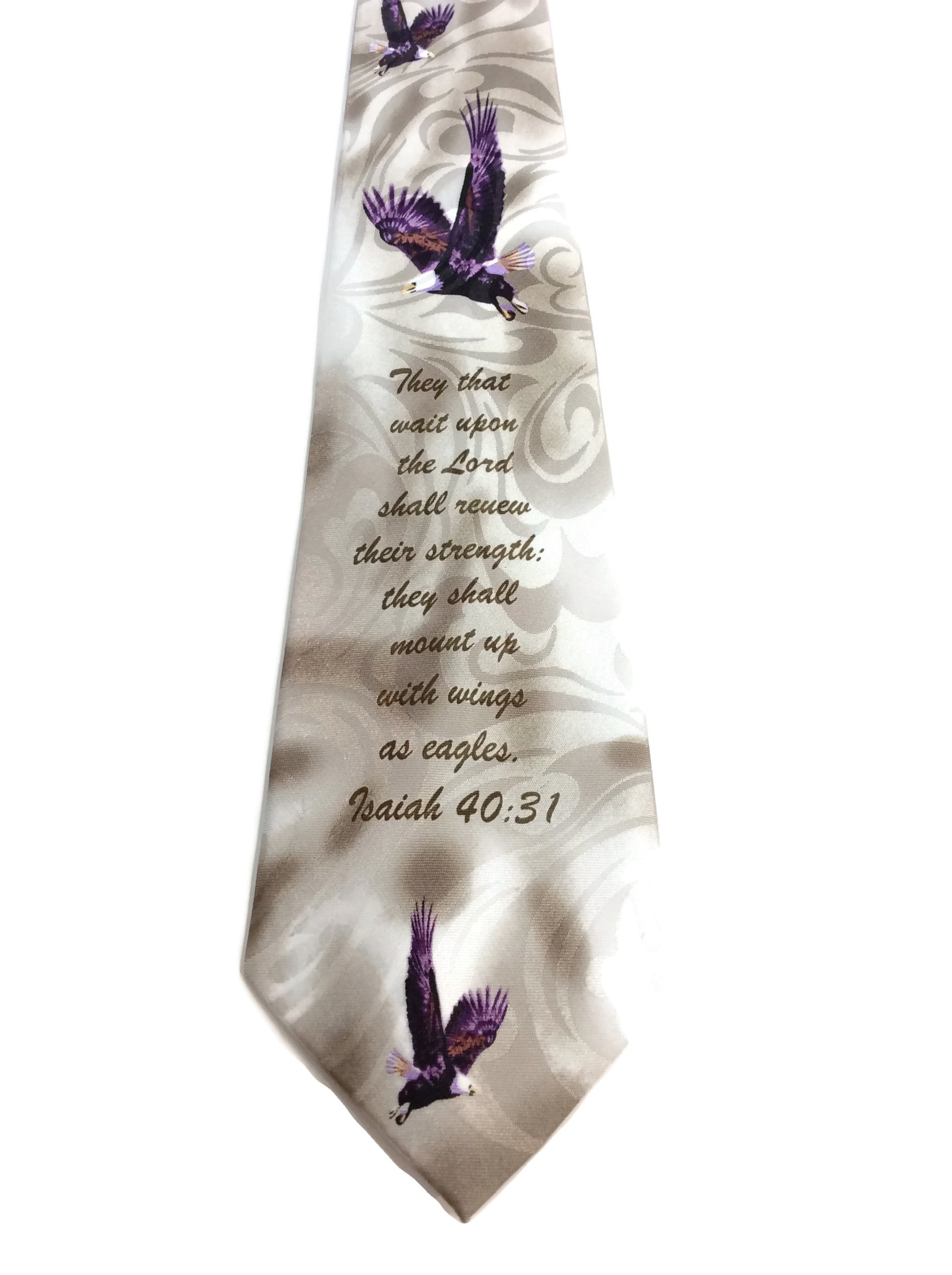 Wings As Eagles Isaiah 40:31 Christian Scripture Religious Necktie ...