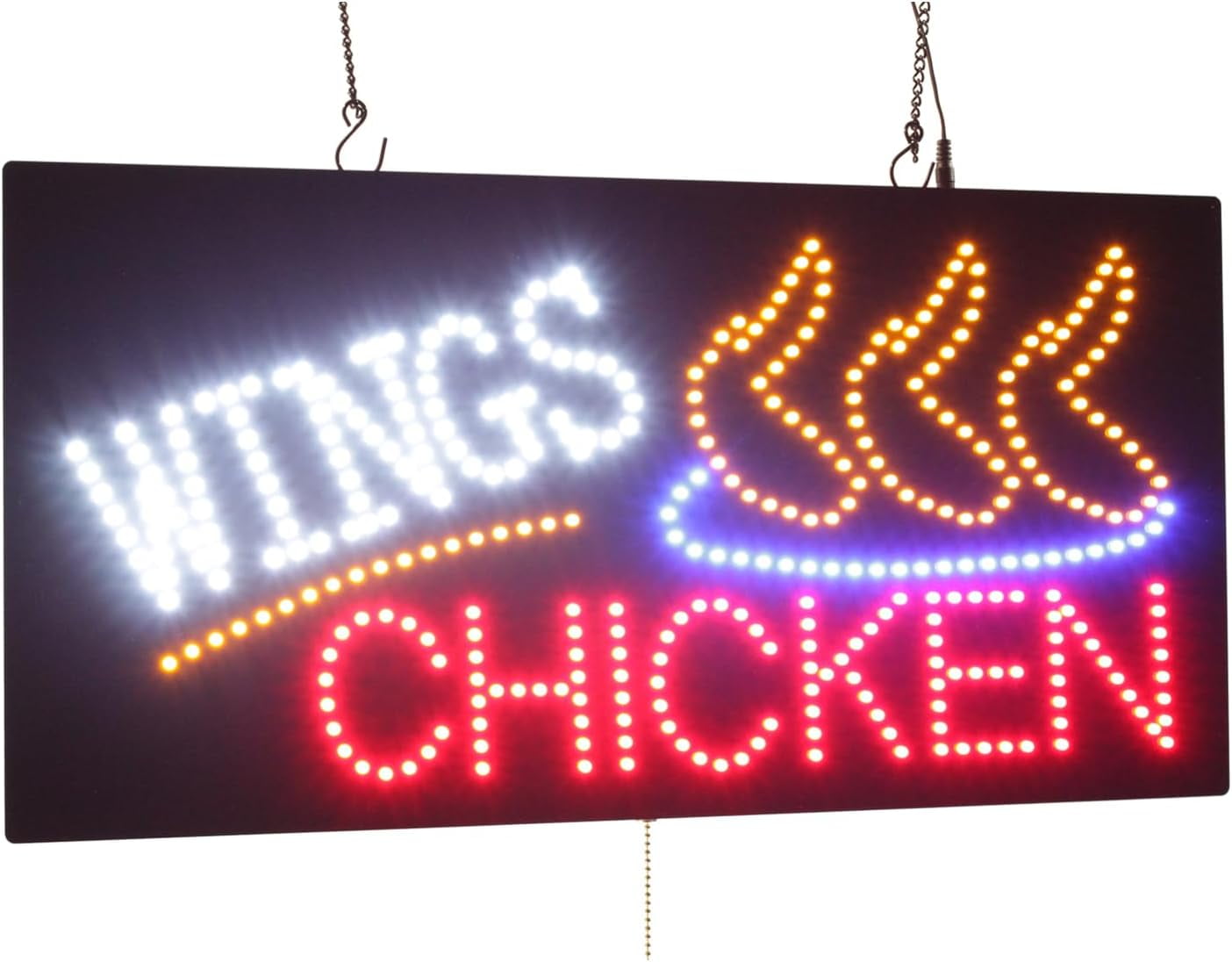 Wings Chicken Sign, 24"x12", 60x30cm, TOPKING, LED, , Florescent ...