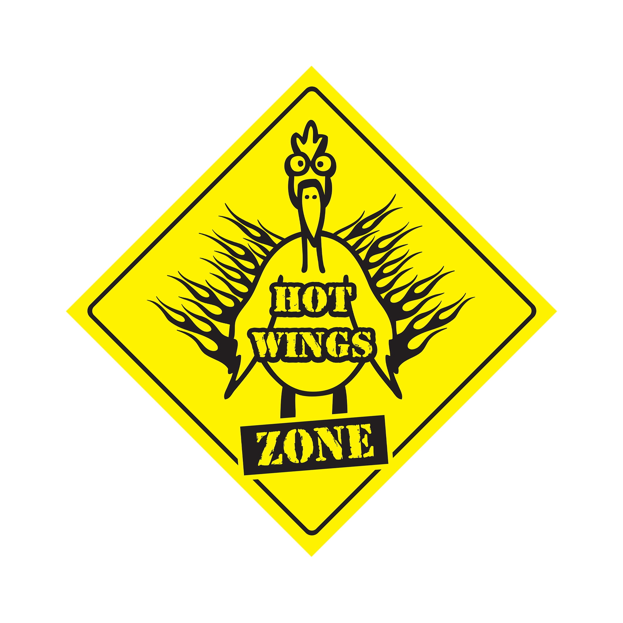 Wings Crossing Sign Zone Xing | Indoor/Outdoor | 20" Tall buffalo hot ...