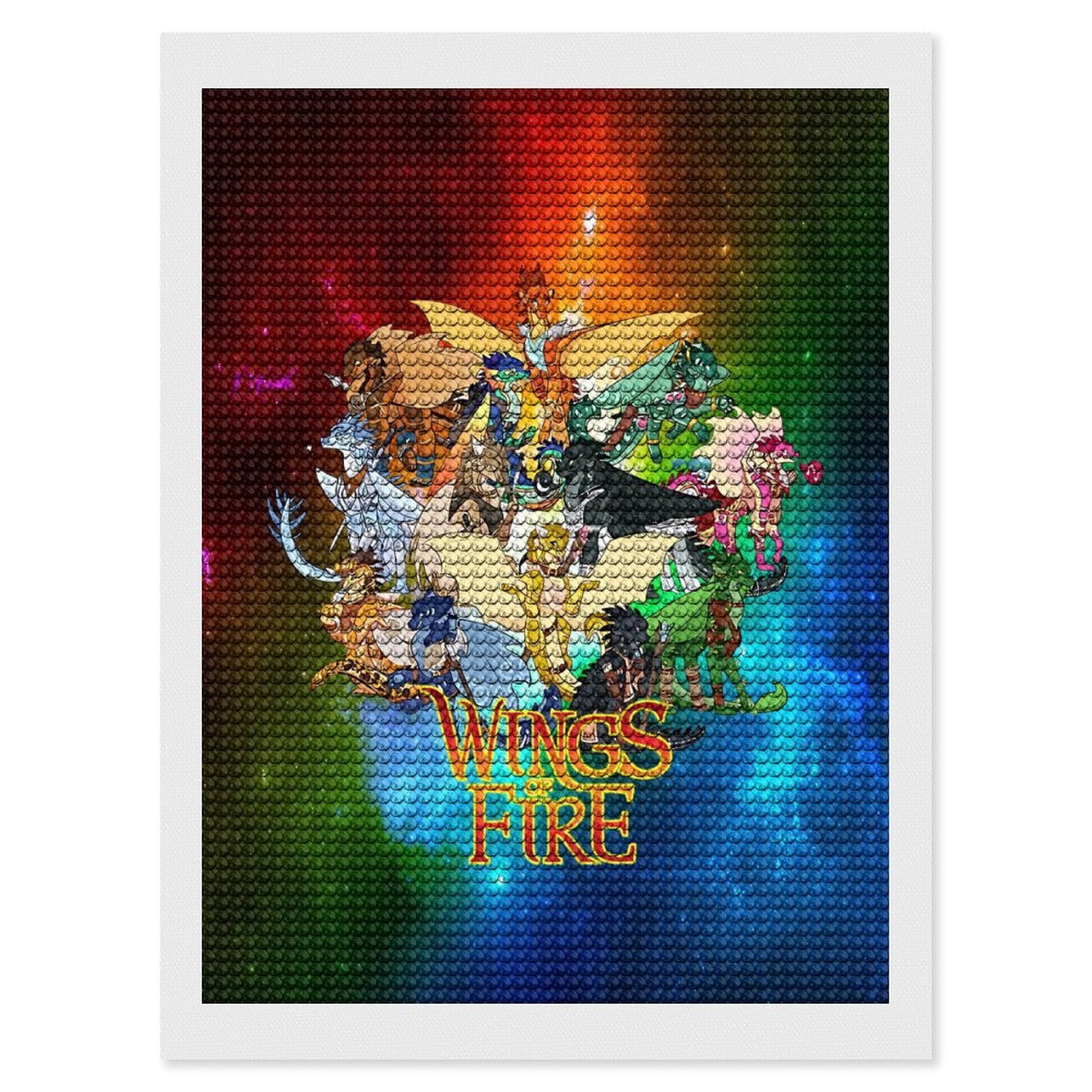 Wings Dragon Fire Diamond Art Kits DIY 5D Anime Painting by Number Kits ...