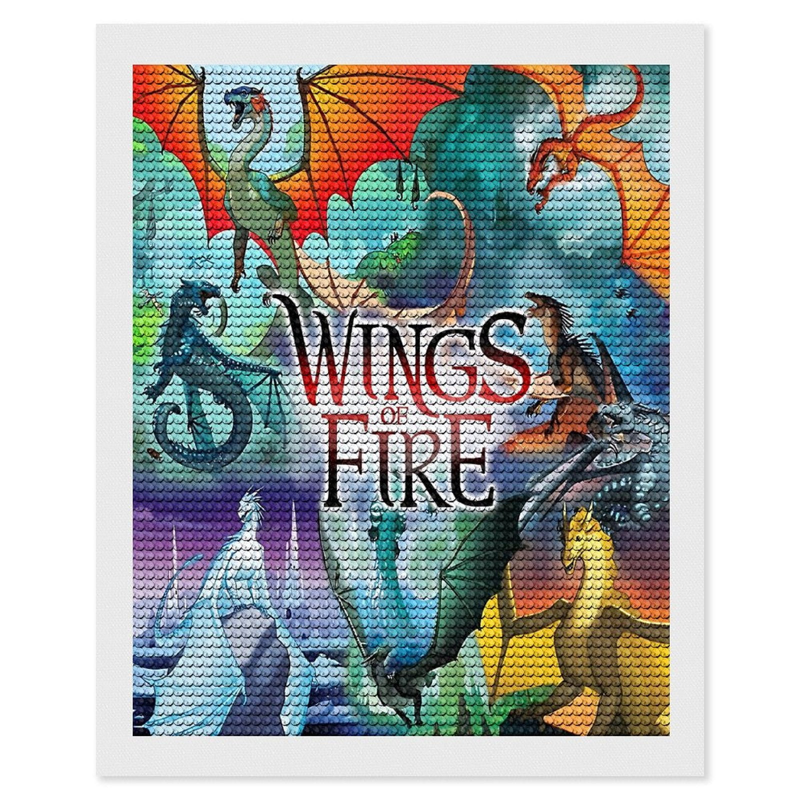Wings Dragon Fire Diamond Art Kits DIY 5D Anime Painting by Number Kits ...