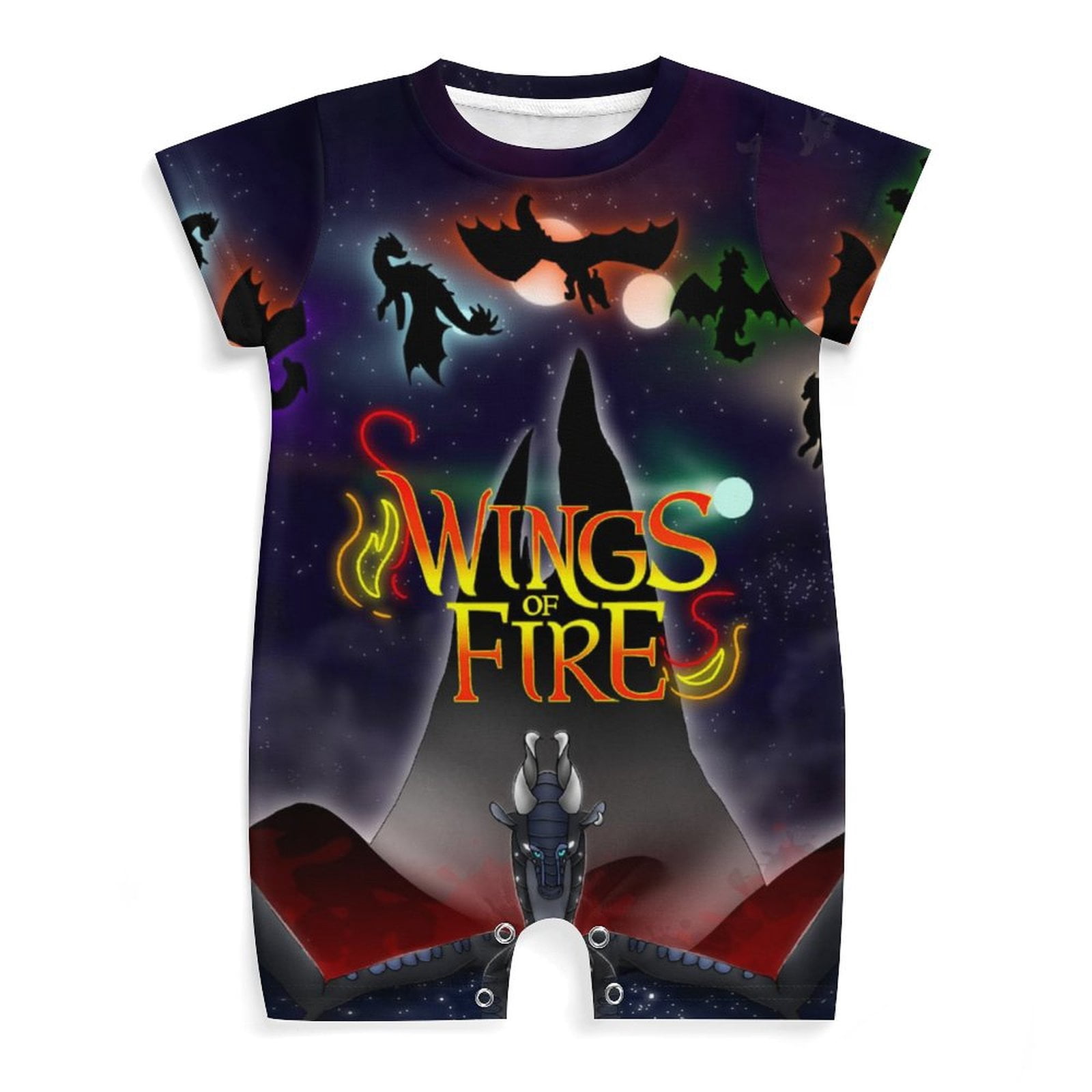 Wings Dragon Fire Newborn Baby Romper Clothing Infant Summer Baby ...
