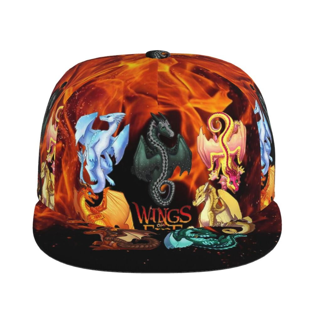 Wings Fire Dragon Adjustable Flat Brim Baseball Cap Snapback Hat Hip Hop Caps for Men Women ...