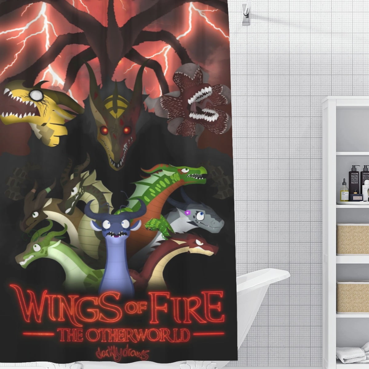 Wings of Fire-theme Bathroom Shower Curtain Home Decor,Bath Curtains ...