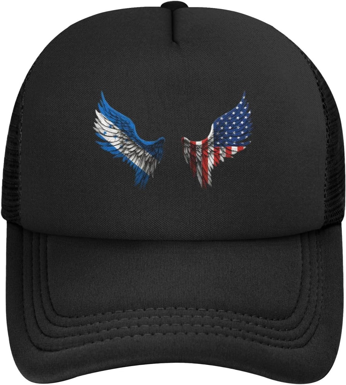 Wings Hondurans Honduras and America Flag Adult Mesh Baseball Cap ...