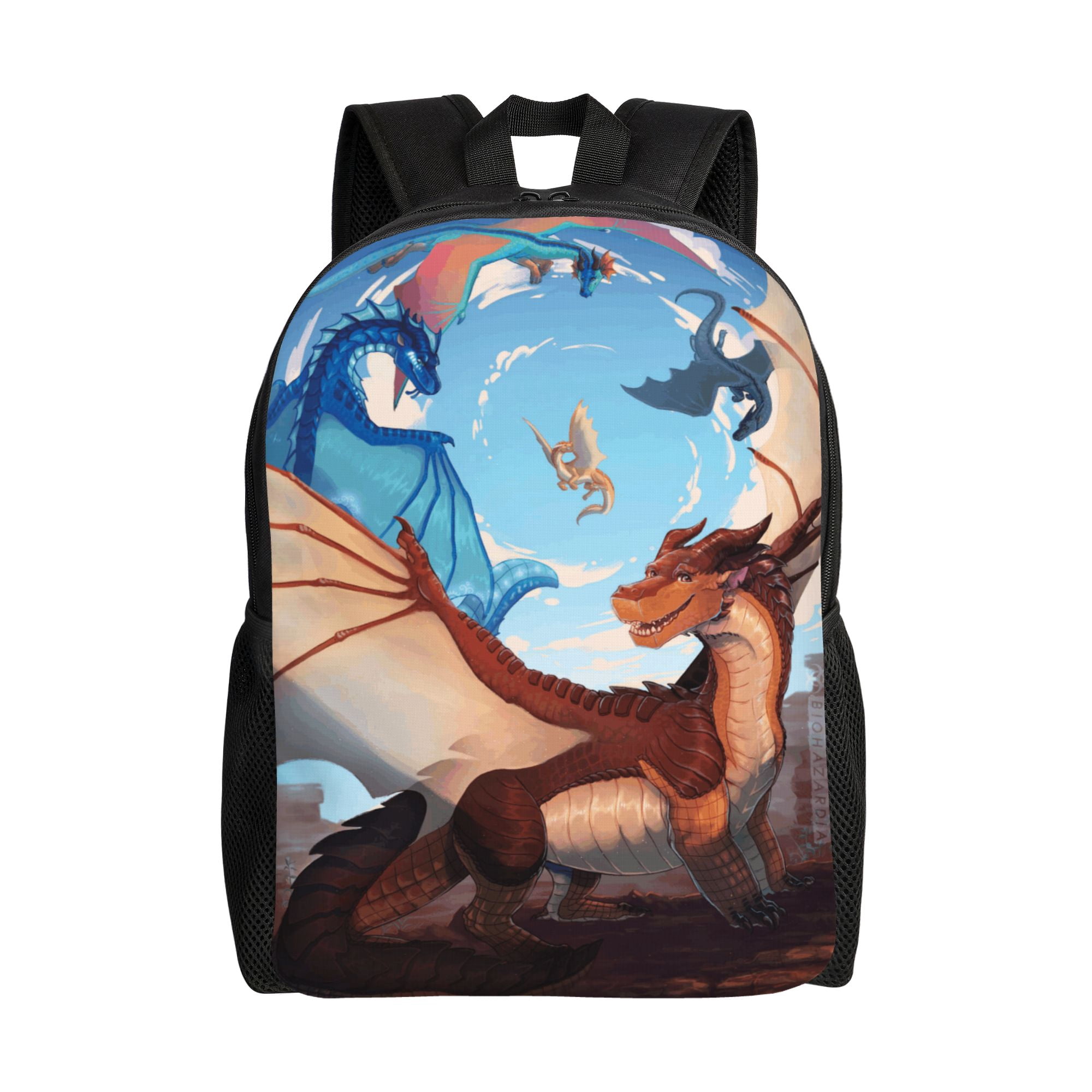 Wings-Of-Dragon Fire Backpack Casual Daypack Large Capacity Travel Work ...