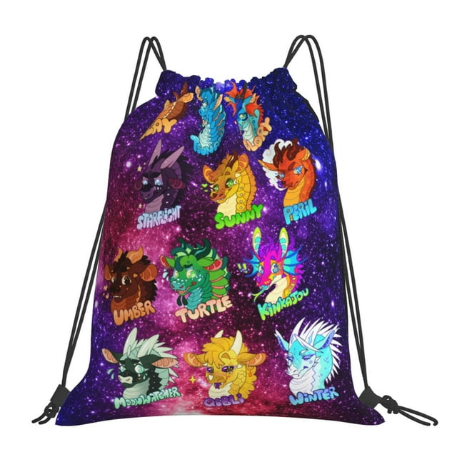 Wings Of Fire Dragon Drawstring Backpack Sport Gym Bag For Yoga ...