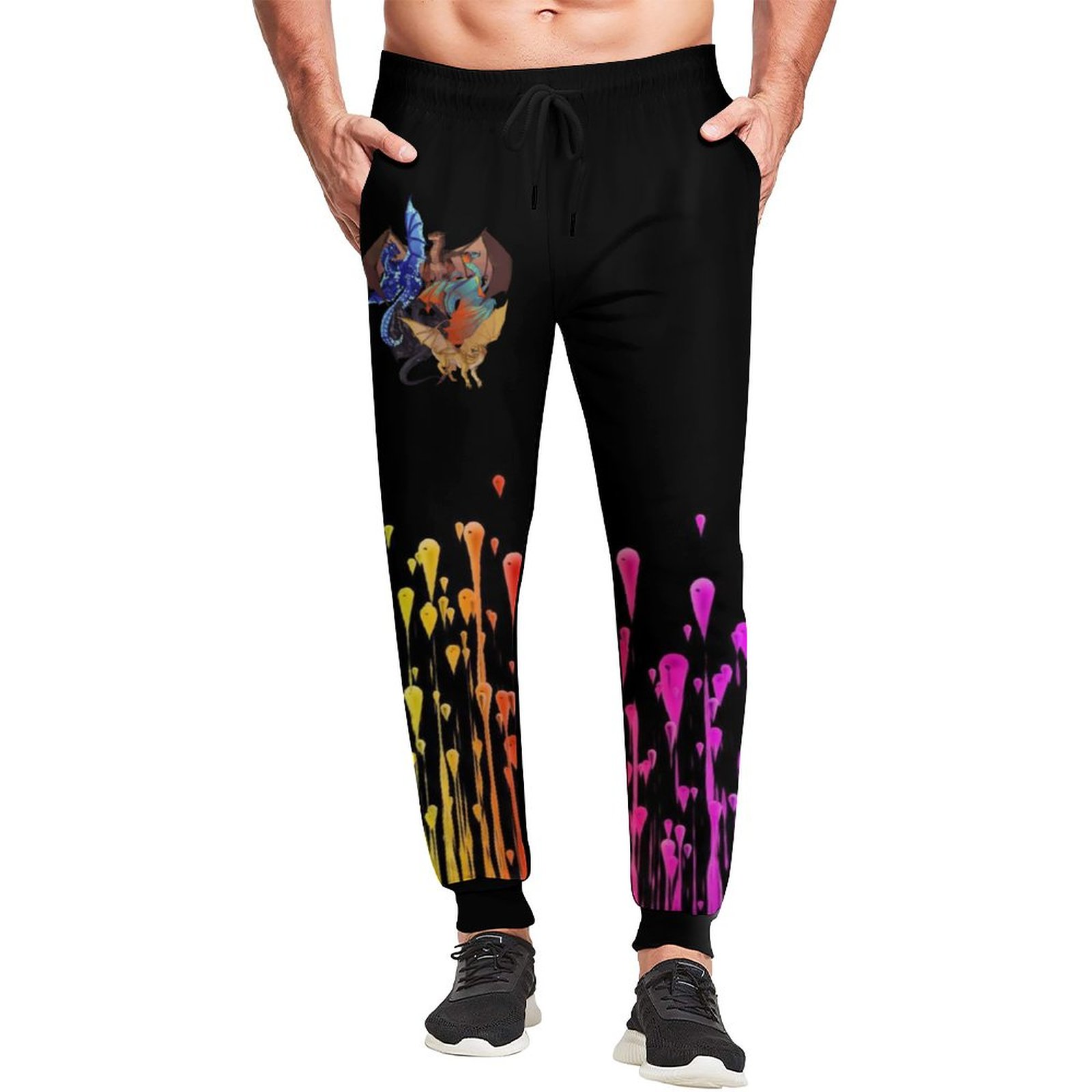 Wings Of Fire Dragon Mens Sweatpants 3D Print Novelty Casual Joggers ...