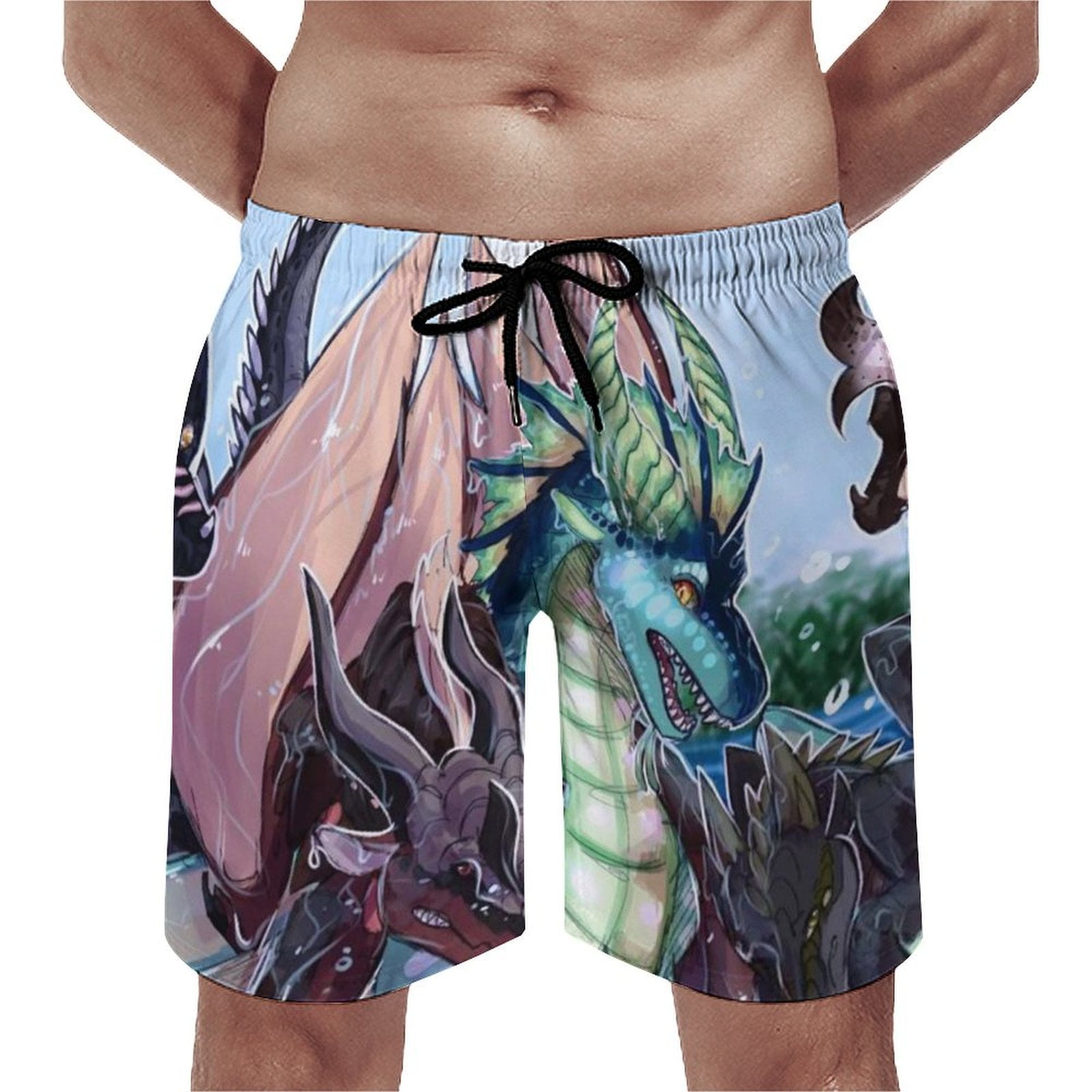 Wings Of Fire Dragon WOF Men's Swim Trunks Quick Dry Beach Board Shorts ...