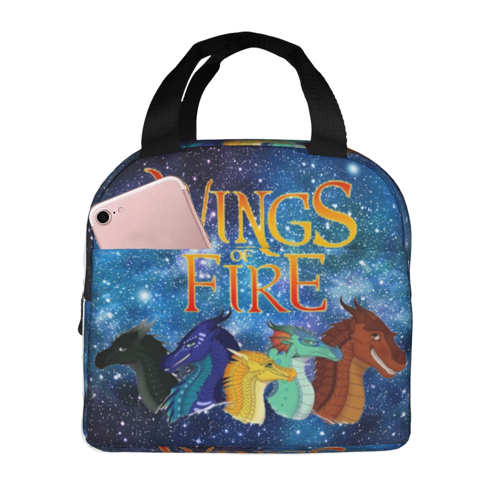 Wings Of Fire Insulated Lunch Bags Thermal Lunch Box Tote Bag Handbag ...