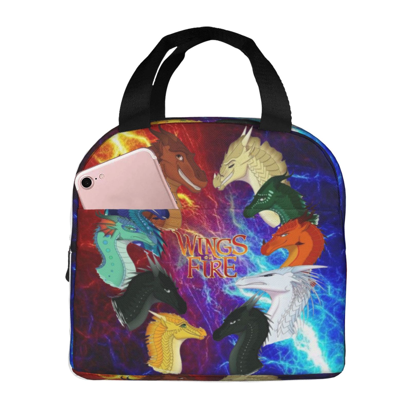 Wings Of Fire Insulated Lunch Bags Thermal Lunch Box Tote Bag Handbag ...
