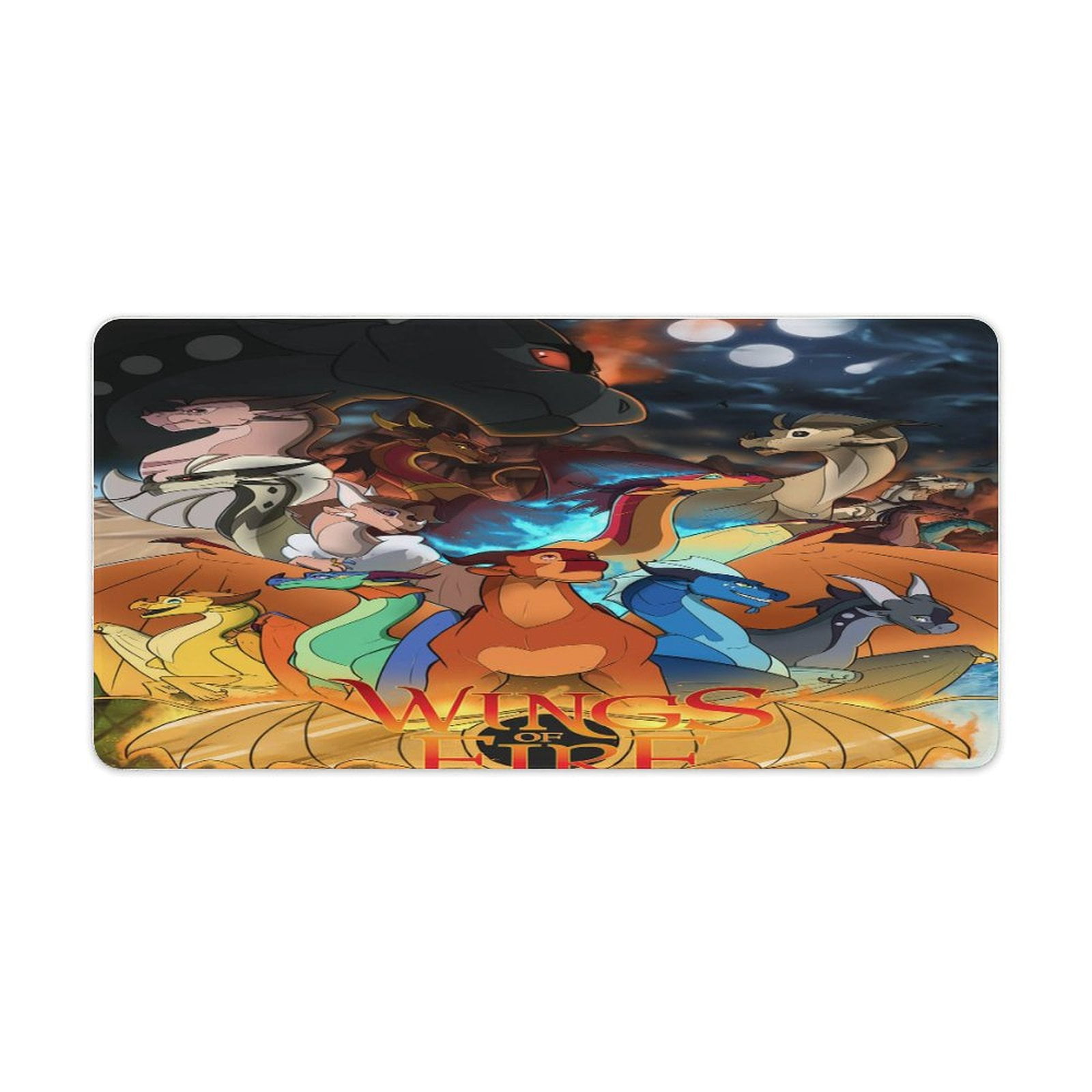 Wings Of Fire Large Gaming Mouse Pad for Laptop Computer Rubber Edge ...