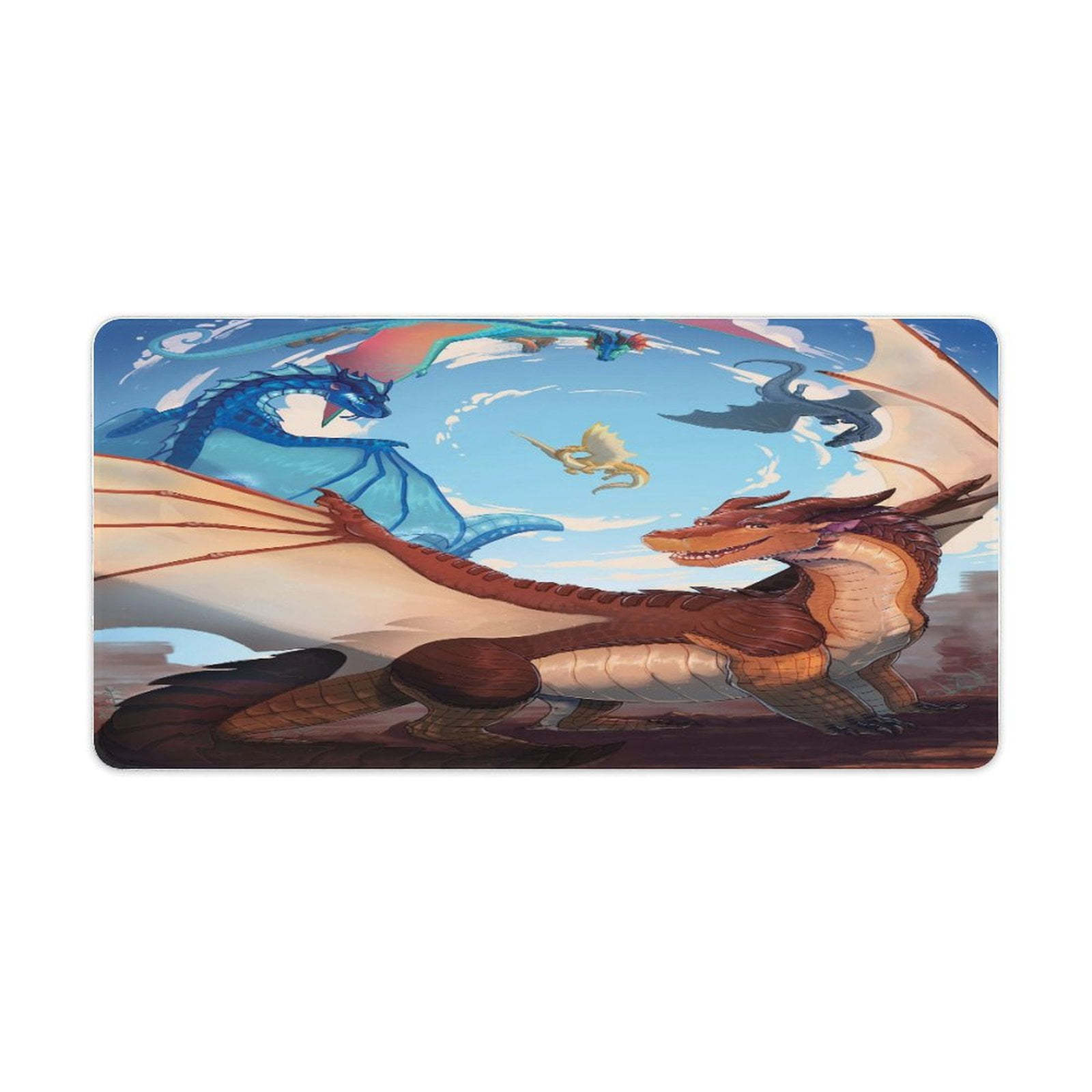Wings Of Fire Large Gaming Mouse Pad for Laptop Computer Rubber Edge ...