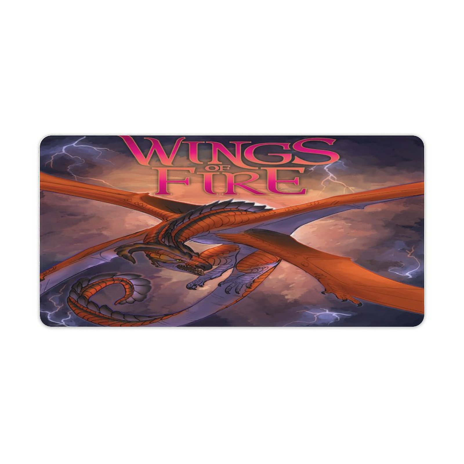 Wings Of Fire Large Gaming Mouse Pad for Laptop Computer Rubber Edge ...
