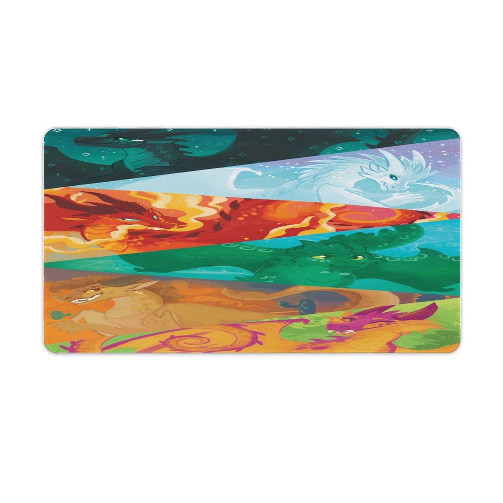 Wings Of Fire Large Gaming Mouse Pad for Laptop Computer Rubber Edge ...