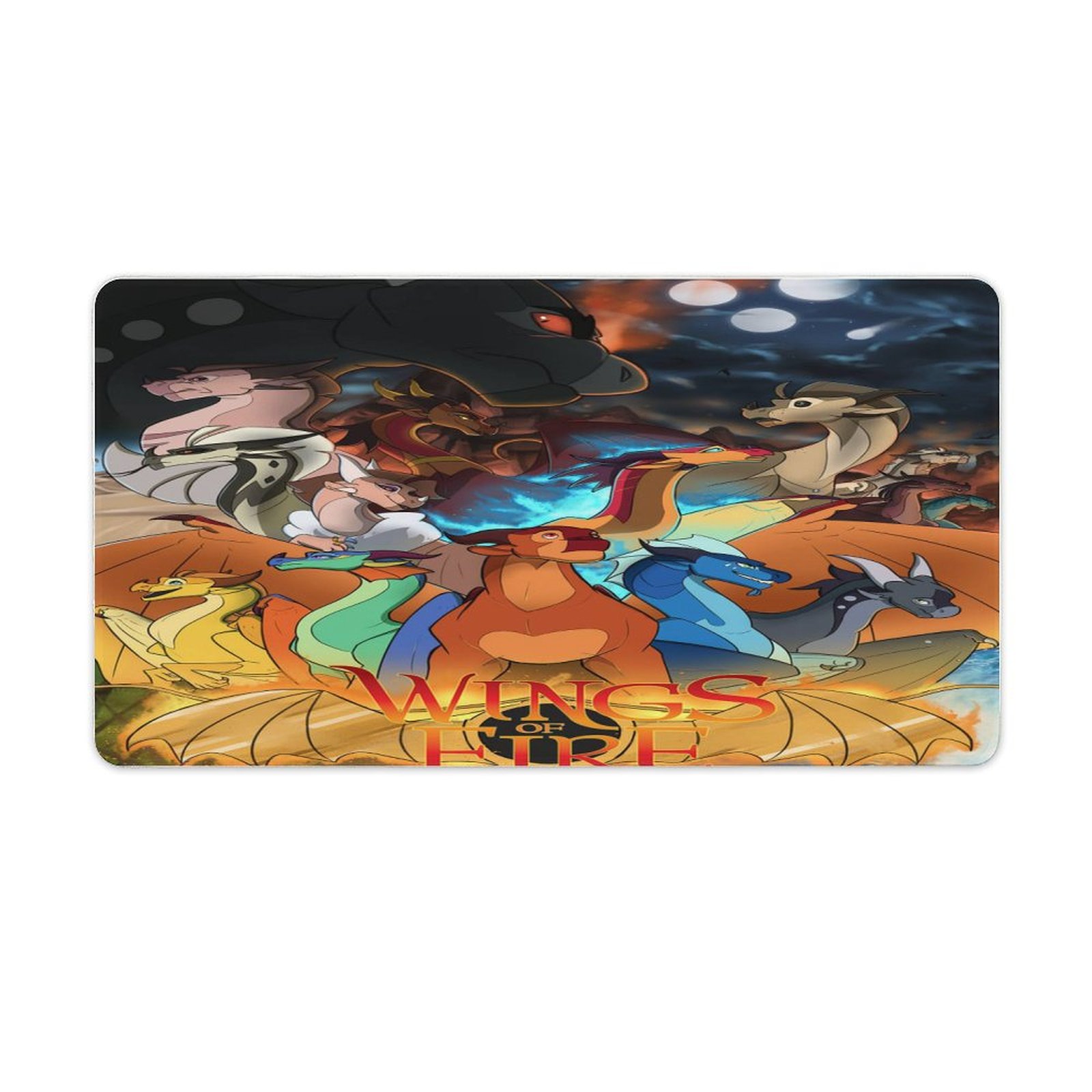 Wings Of Fire Large Gaming Mouse Pad for Laptop Computer Rubber Edge ...