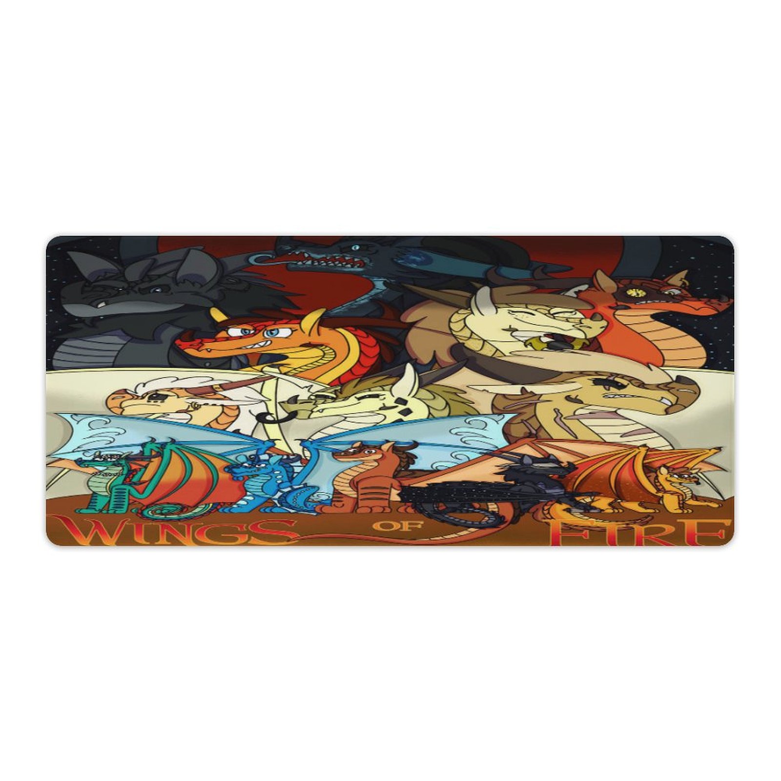 Wings Of Fire Large Gaming Mouse Pad for Laptop Computer Rubber Edge ...
