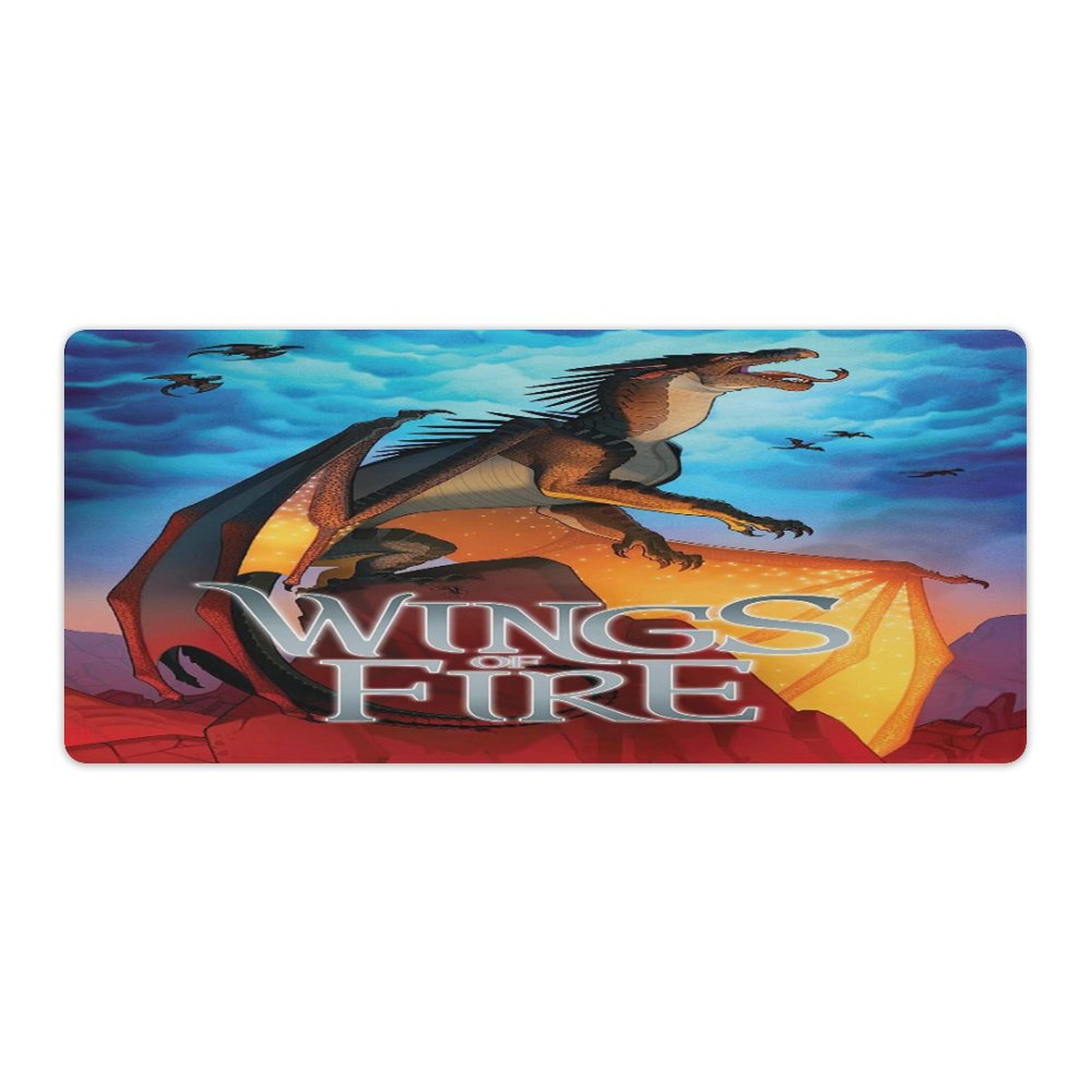 Wings Of Fire Large Gaming Mouse Pad for Laptop Computer Rubber Edge ...