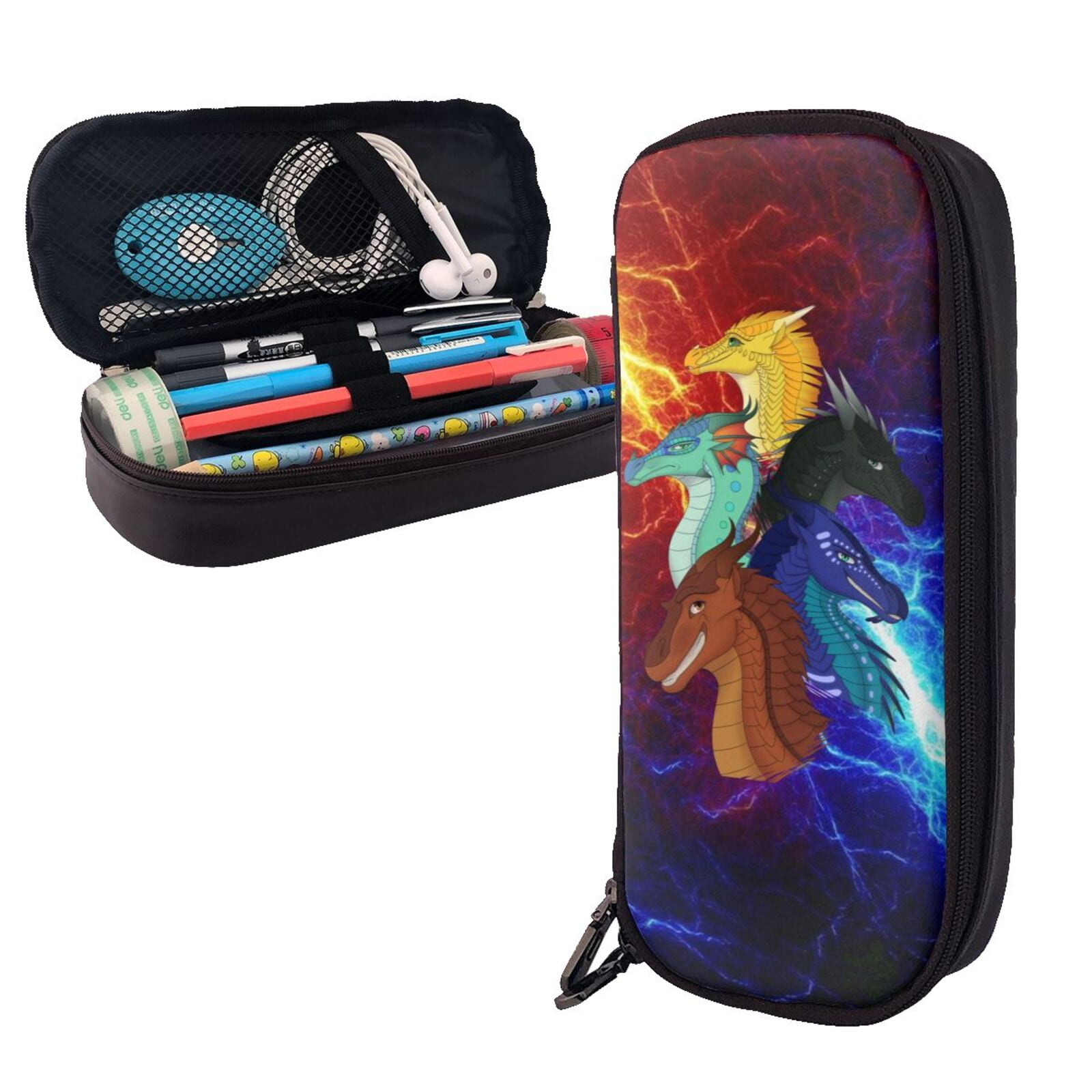 Wings Of Fire Leather Pencil Case Big Capacity Durable Pen Pouch ...