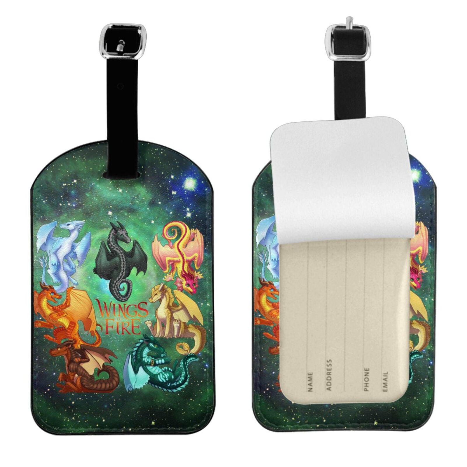 Wings Of Fire Luggage Tag Pu Leather Suitcase Tags Identifiers Name Id Labels With Privacy Cover ...