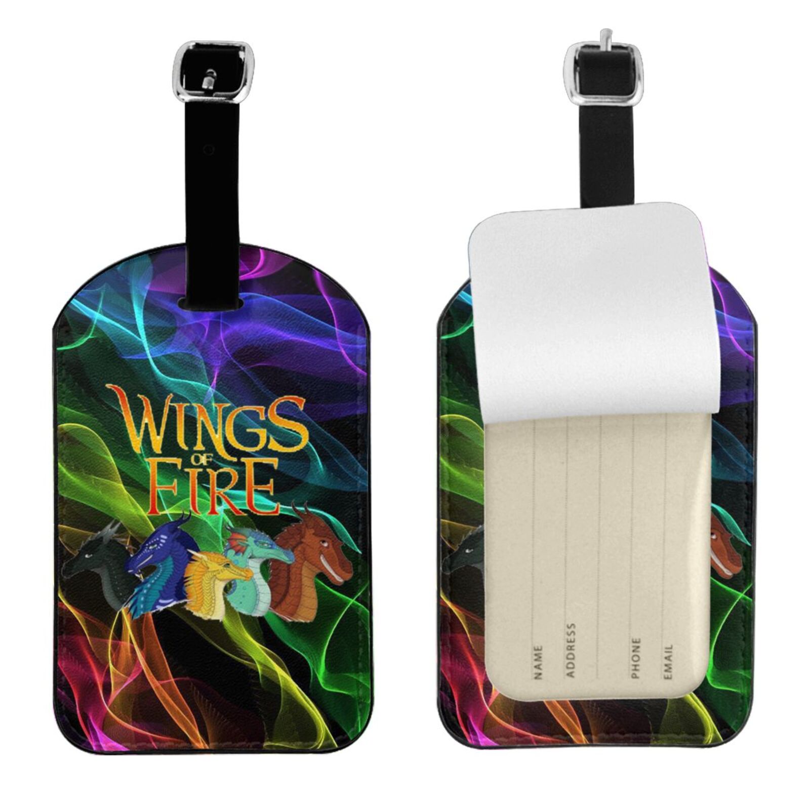 Wings Of Fire Luggage Tag Pu Leather Suitcase Tags Identifiers Name Id ...