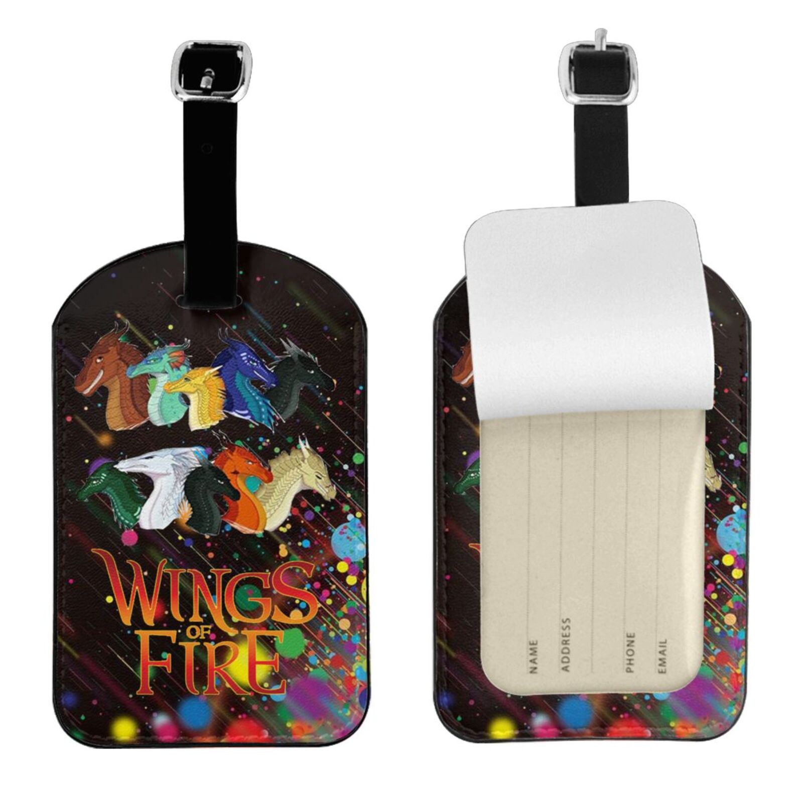 Wings Of Fire Luggage Tag Pu Leather Suitcase Tags Identifiers Name Id ...