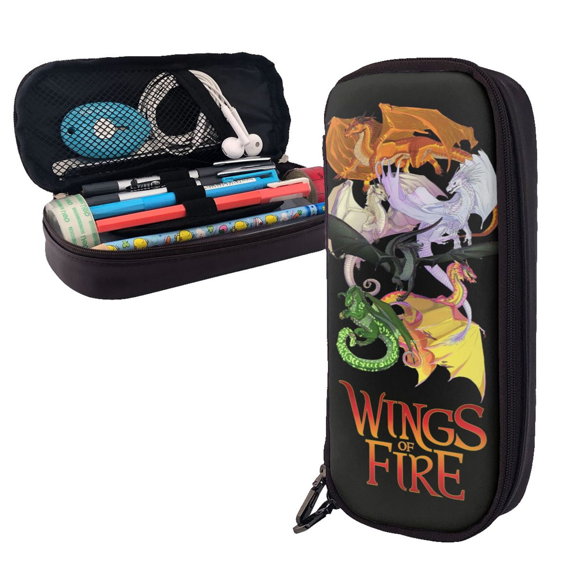 Wings Of Fire Pencil Case Leather Holder Office Buggy Pouch Zipper Pen ...