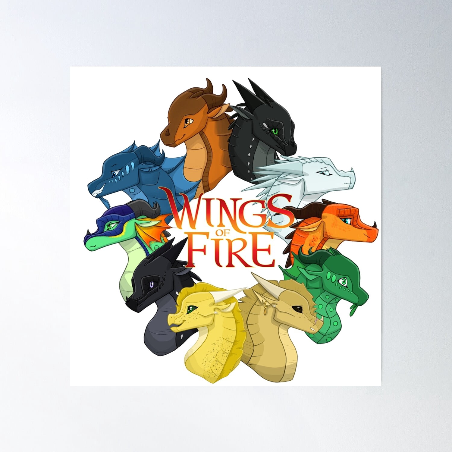Wings Of Fire Poster Wall Art, Modern Wall Decor, 16x16 UNFRAMED ...