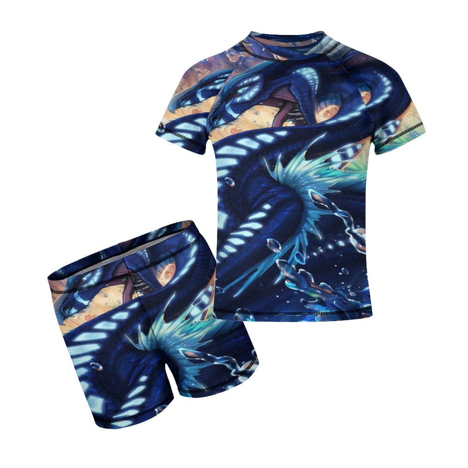 Wings Of Fire Summer Swimwear For Boys 2PCS Rash Guard Sets For Beach ...
