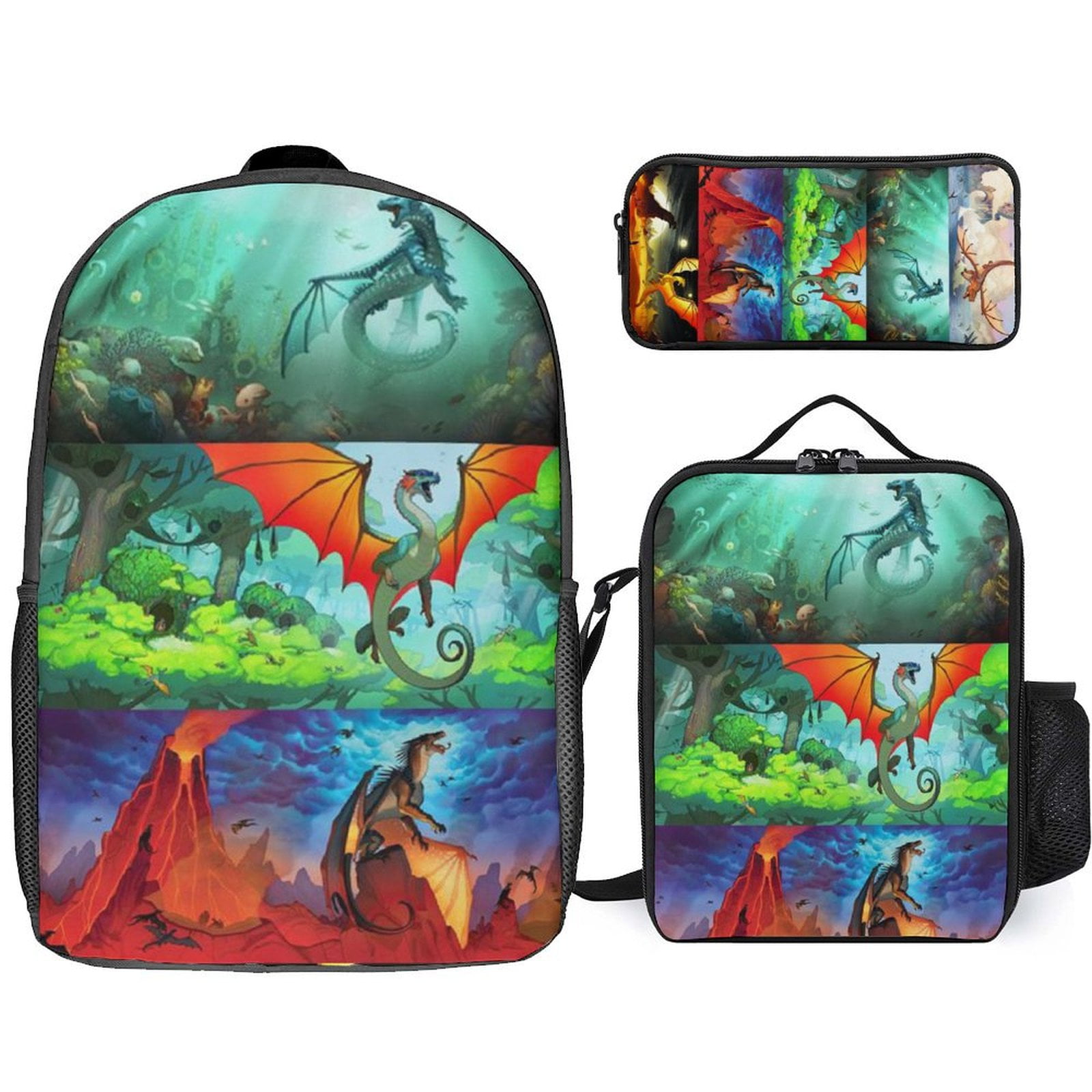 Wings Of Fire WOF Backpack Fashion Printed Bookbag Set 3 Piece Set ...