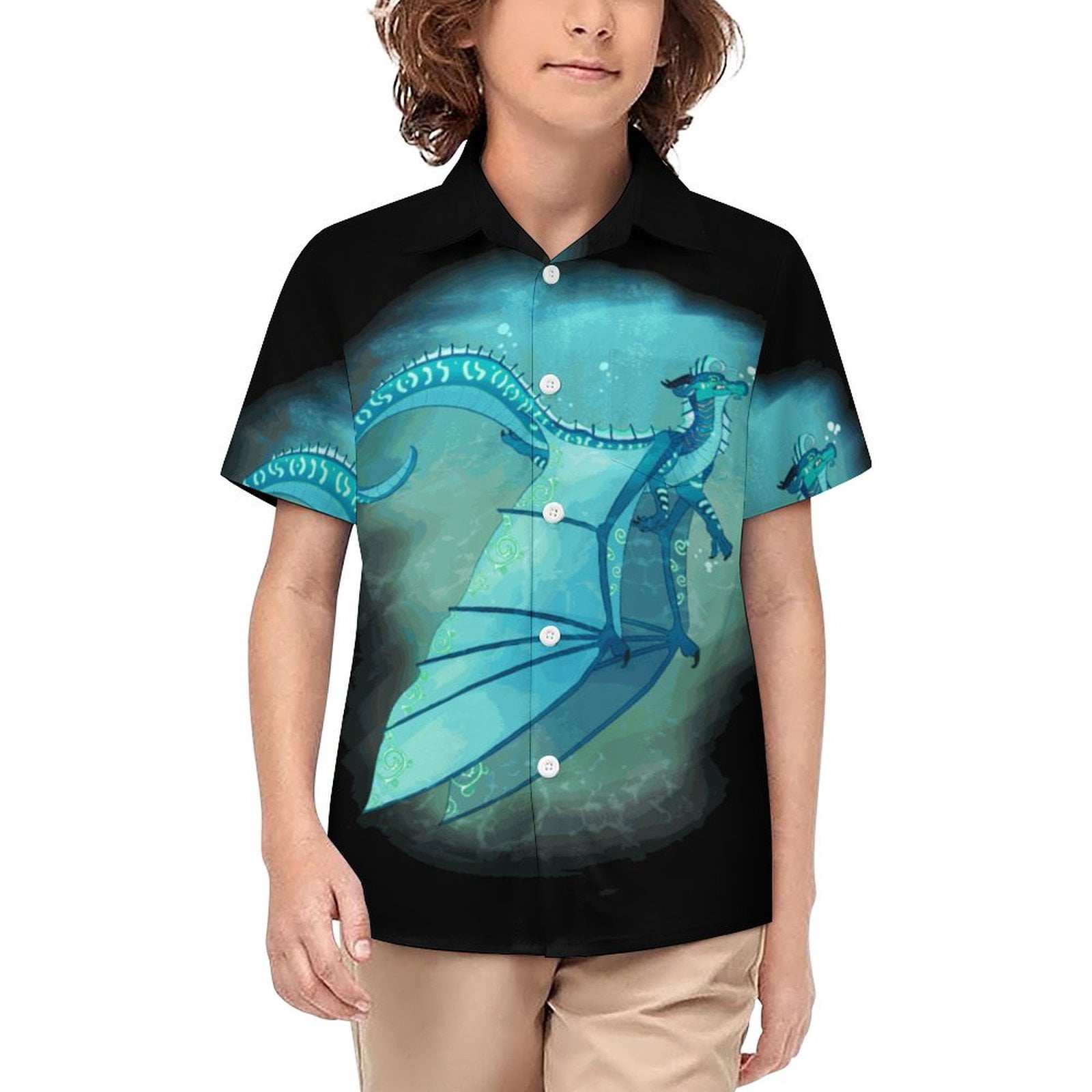 Wings Of Fire WOF Boy's Button Down Shirt Summer Short Sleeve Shirts ...